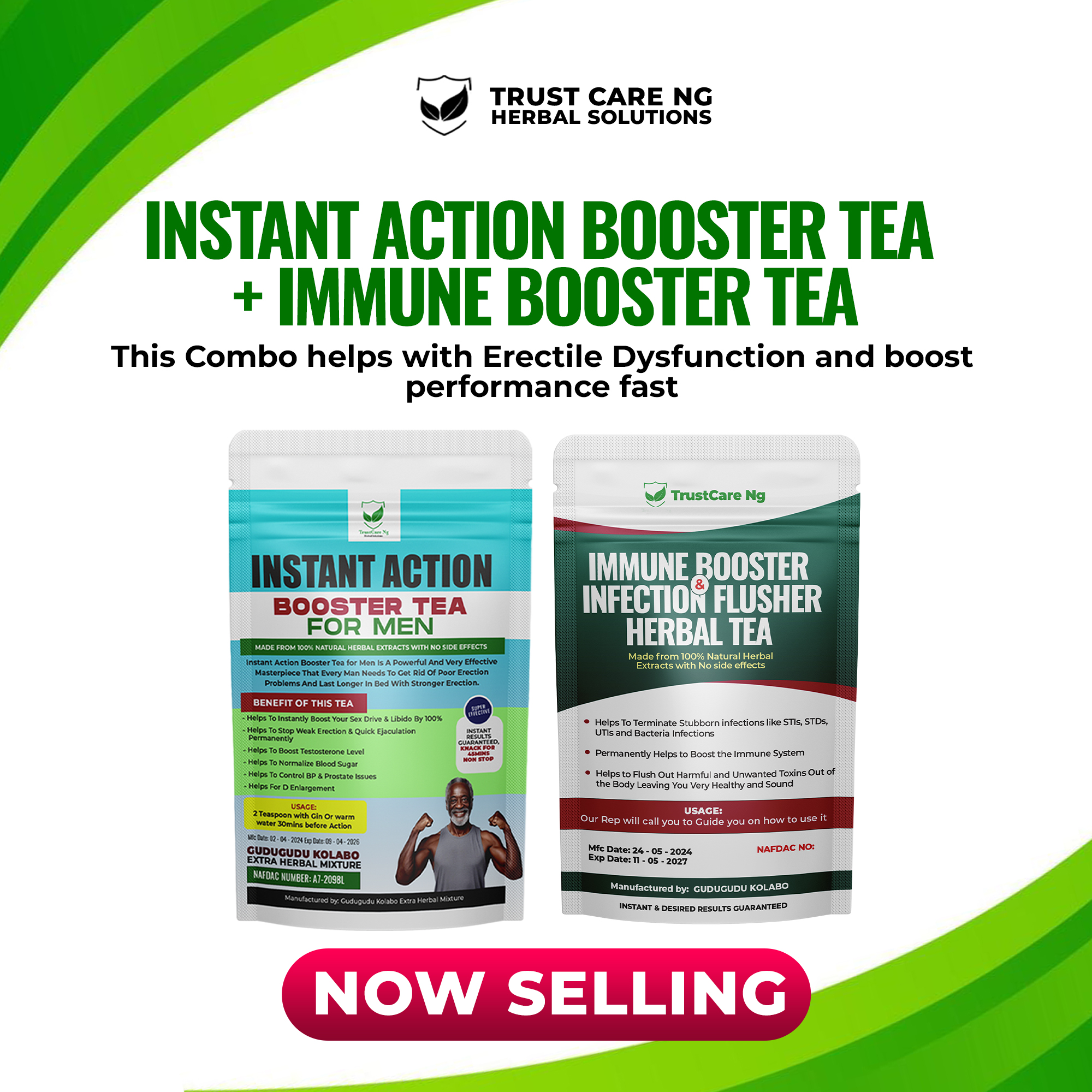 .Instant Action Booster Tea Combo - Trust Care Herbal